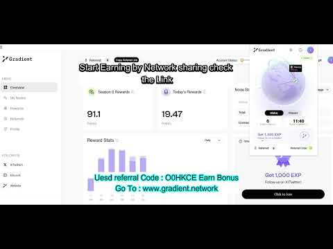 Gradient Earning network Free mining