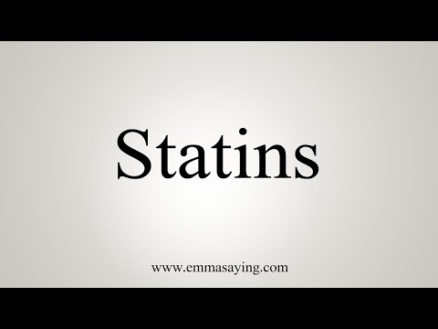 How To Say Statins