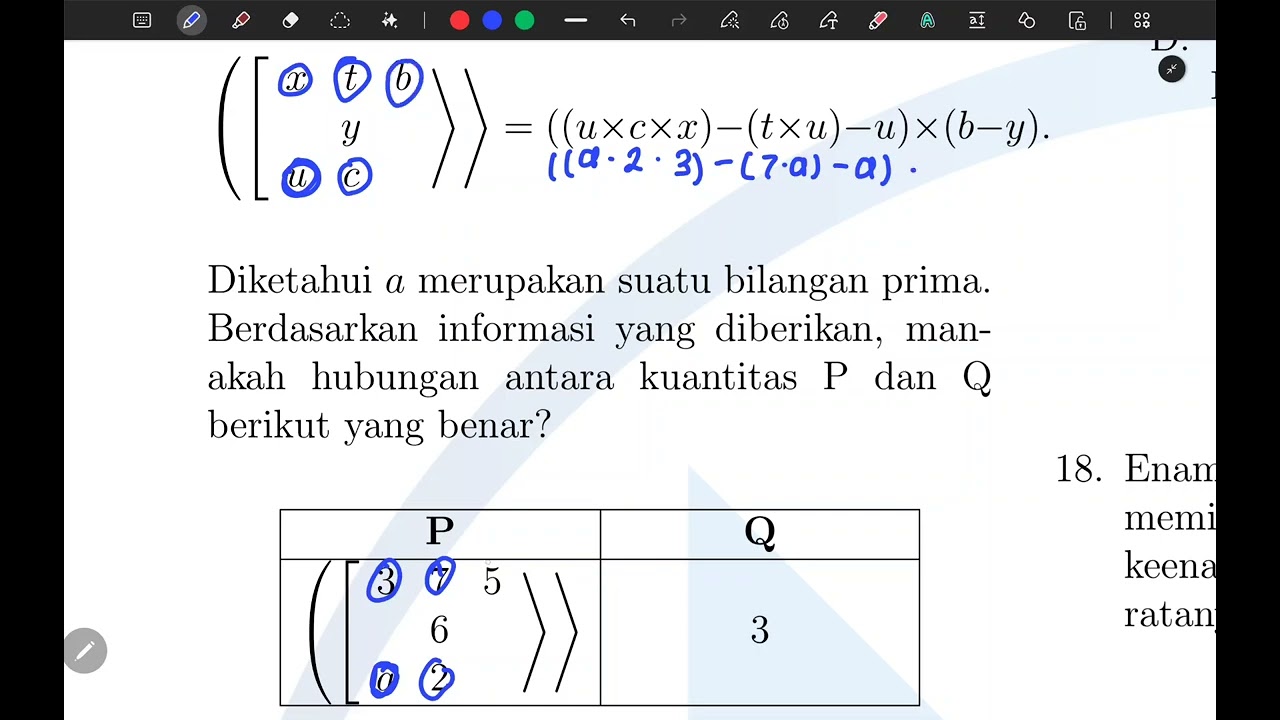 1.16 Untuk setiap bilangan bulat x, y, b, c, t, dan u didefinisikan operasi | UTBK 2025 – PK1