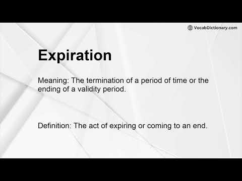 Expiration Meaning