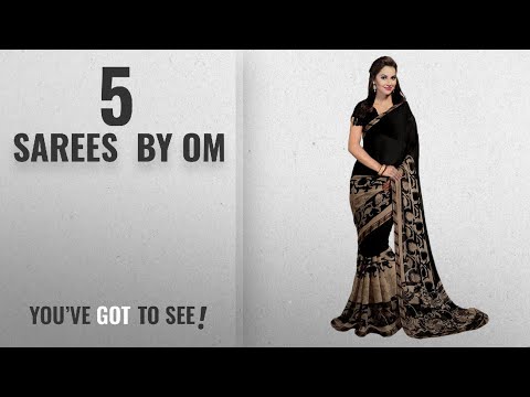 Top 10 Om Sarees [2018]: OM SAI LATEST CREATION Saree With Blouse Piece (_Black_Free Size)