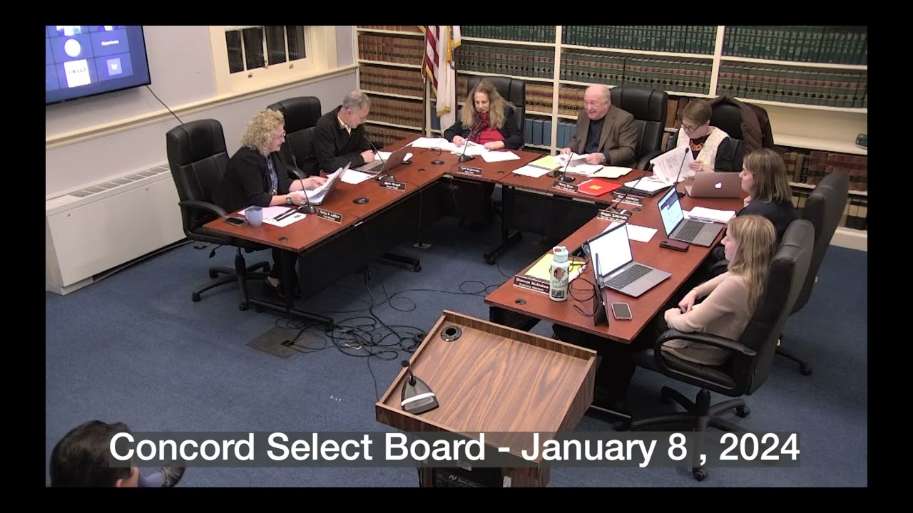 Concord Select Board January 8, 2024