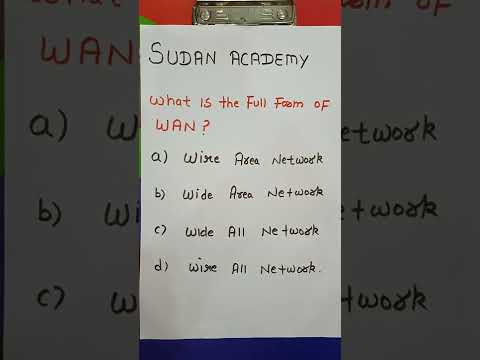 what is the full form of WAN ? || SUDAN ACADEMY || HSSC CET EXAM || HSSC || COMPUTER || #shorts