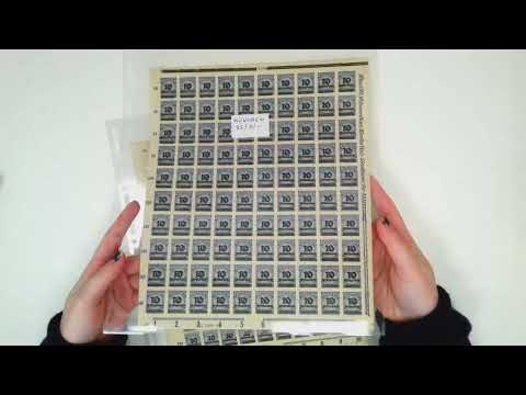 Germany 1923 Inflation 10Mrd on 20Mio M rouletted sheets x 2 | 11 ...