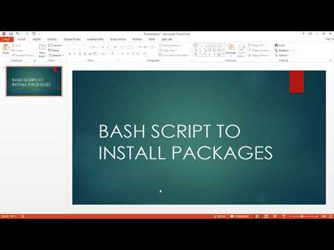 Bash Script To Install Packages