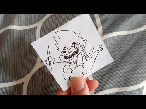 Como DIBUJAR a GOKU fácil y rápido ✨ / dibujos para colorear