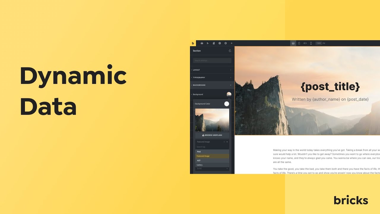 Dynamic Data in Bricks | Bricks