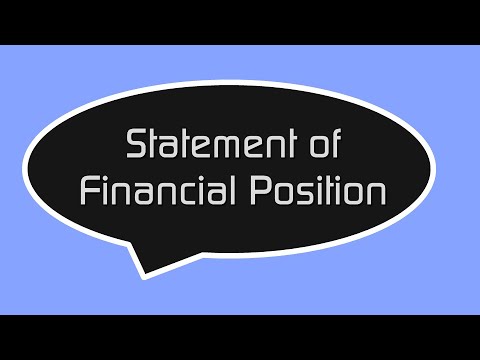 Statement of Financial Position - Higher Business Management