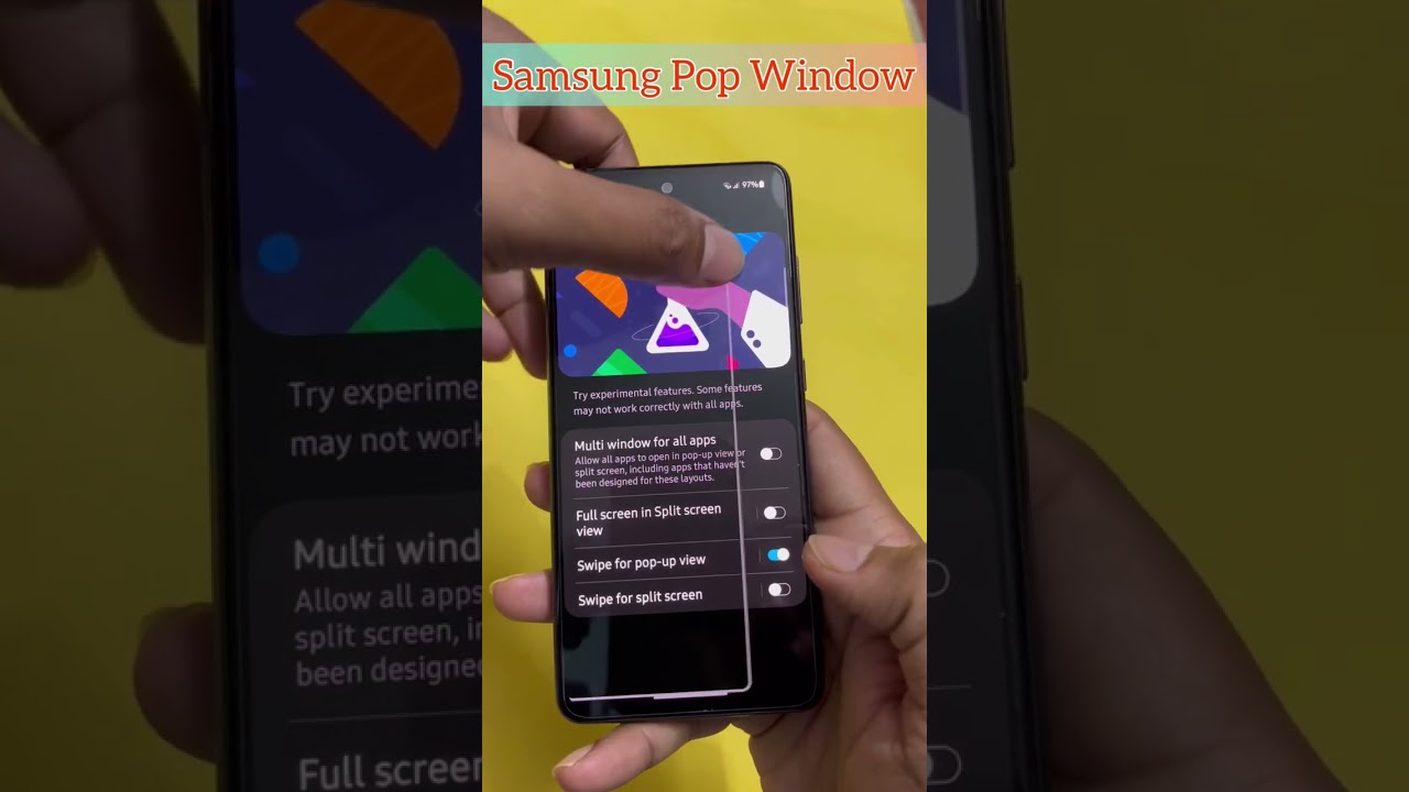 How to use Pop up window on Samsung #shorts #samsungoneui5 #youtubeshorts