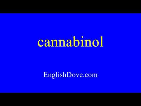 How to pronounce cannabinol in American English