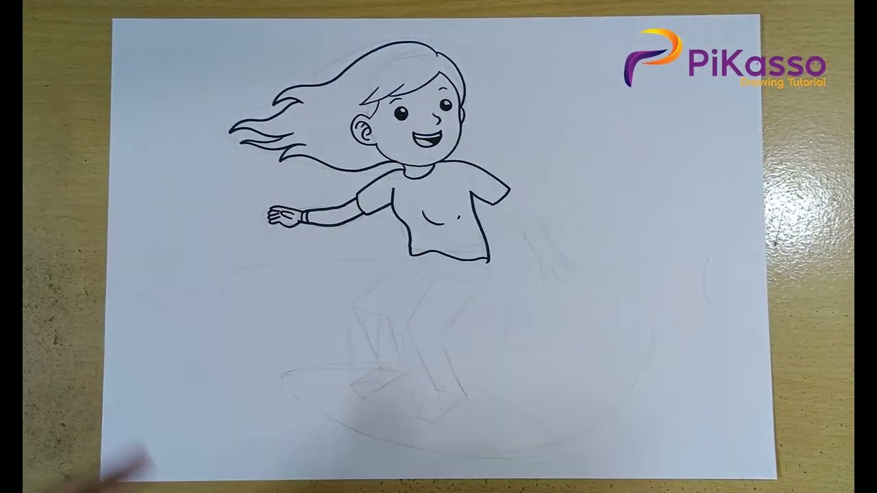 How to Draw Surfer Girl