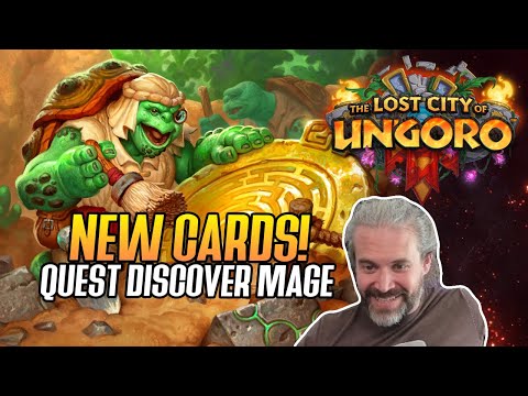 (Hearthstone) NEW CARDS! Discover Quest Mage in The Lost City of Un'Goro!