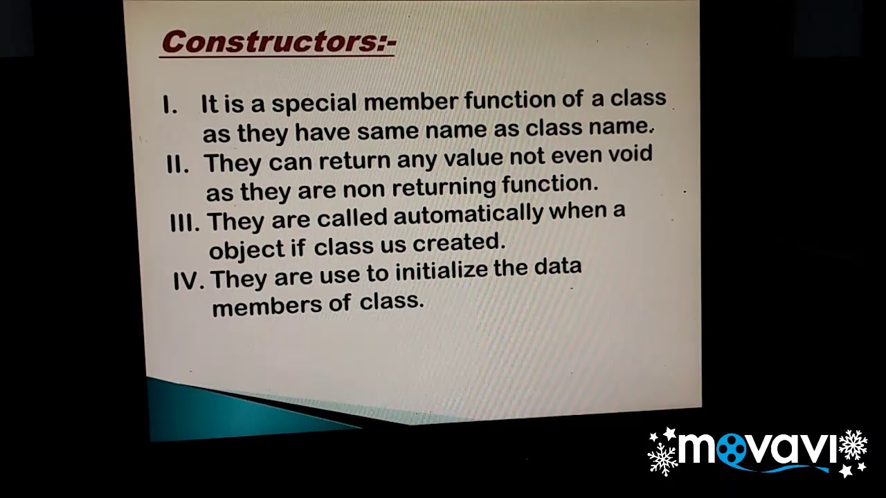 Ppt Presentation on Constructors and Destructors in c++