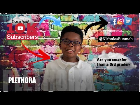 "30 Second Word" Learn the meaning of the word PLETHORA
