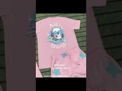 Wholesale Clothing Manufacturer Customized Vendor Custom Designer OEM T-Shirt & Short Set Matching