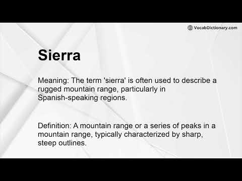 Sierra Meaning