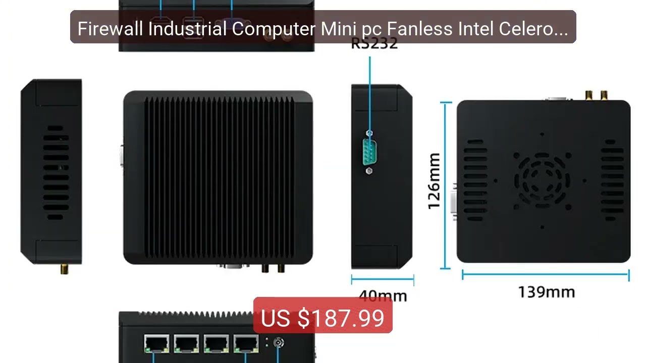 Firewall Industrial Computer Mini pc Fanless Intel Celeron J41... — Best Buy 2026 | Great Quality!