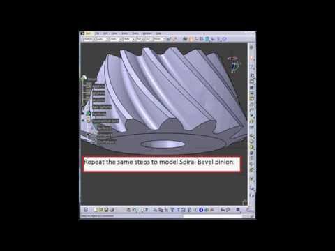 3D Spiral Bevel gear modeling in CATIA V5. Tutorial.