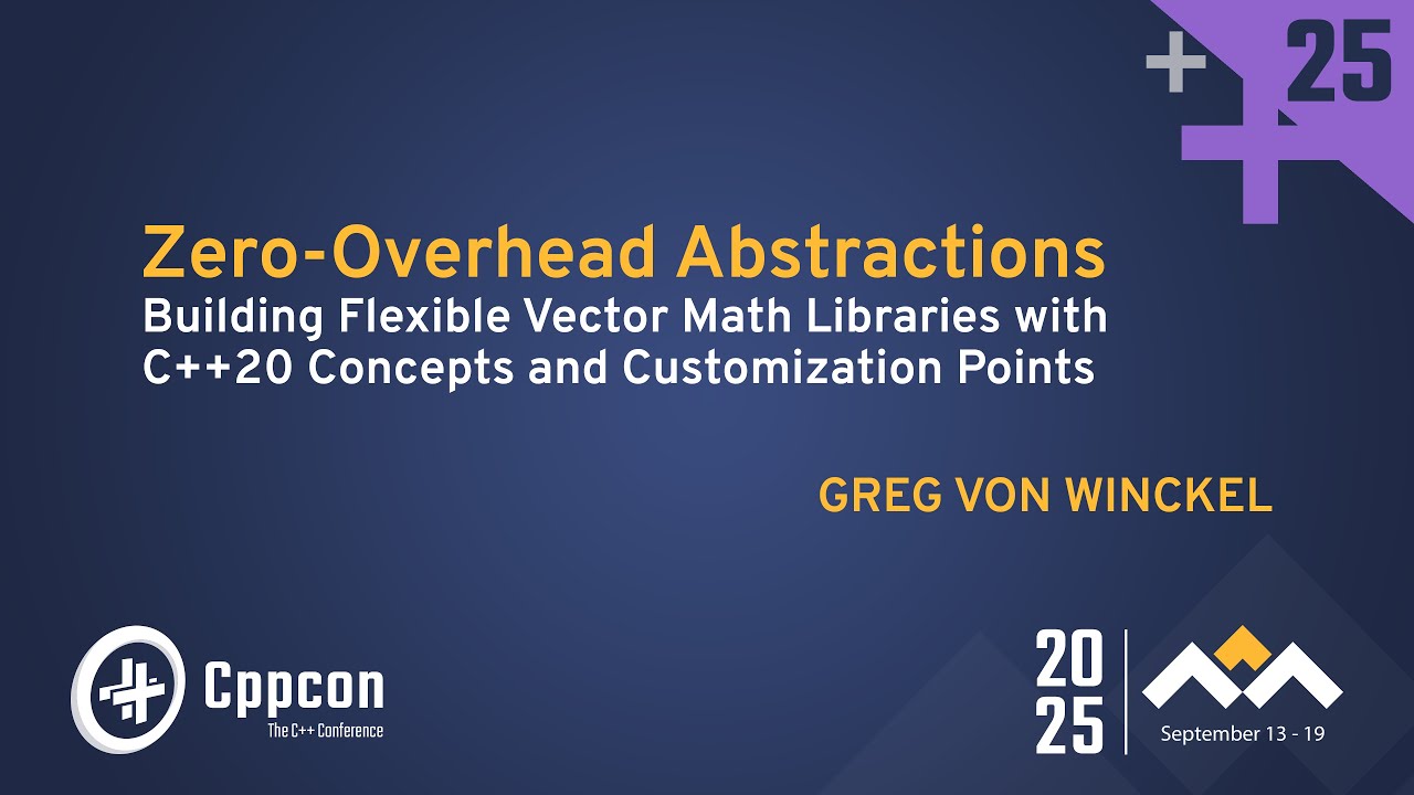 Zero-Overhead Abstractions: Building Vector Math Libraries with Concepts and Customization Points