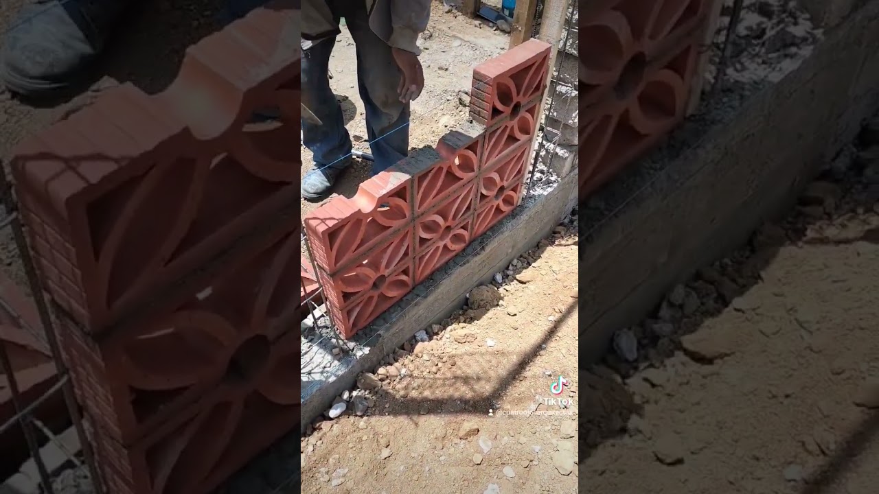 Colocación de muro de Celosia, ahí vamos con la obra!