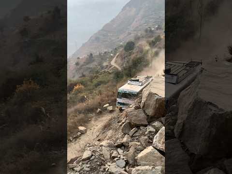HRTC bus driving skills in India’s most dangerous way 🔥