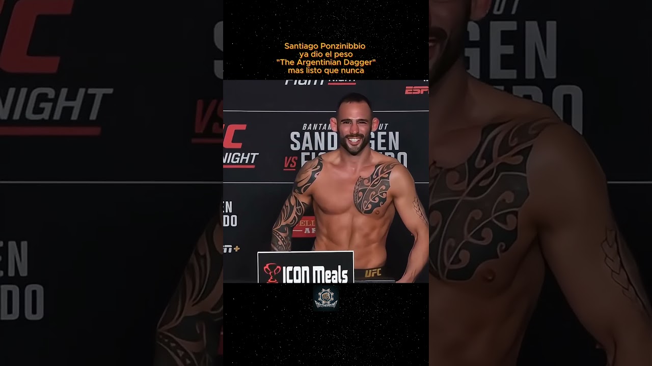 Santiago Ponzinibbio vence a la báscula y está listo para el show.  #ufc #mma #elultimoround