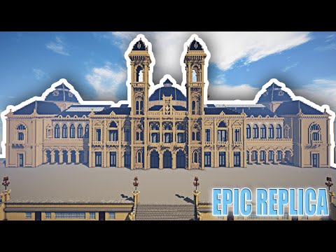 Minecraft replica of the Donostia City Council, Spain. Minecraft Map