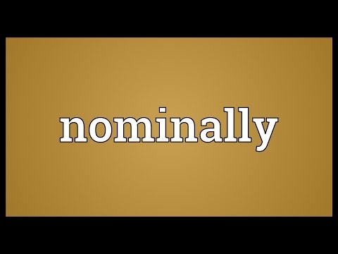 Nominally Meaning