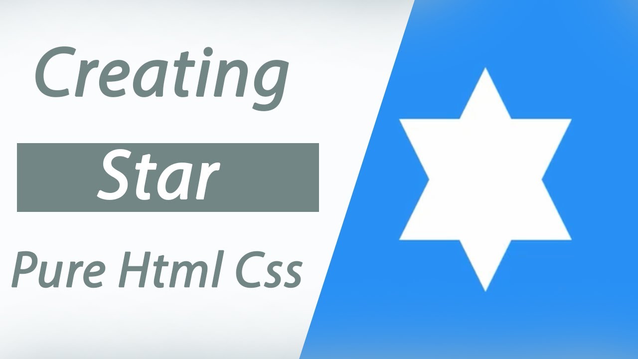 Creating a Star with CSS | CSS Shape-Star | CSS tutorial||Pure Html Css