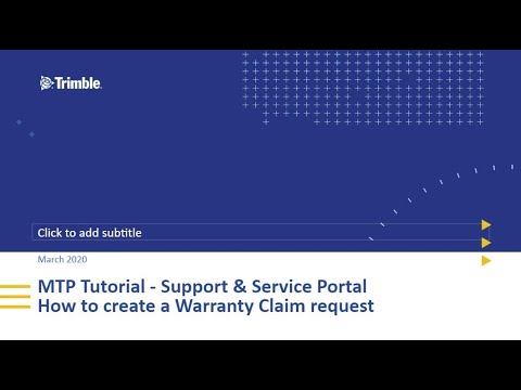 MTP Tutorial - How to create a Warranty Claim request for a device