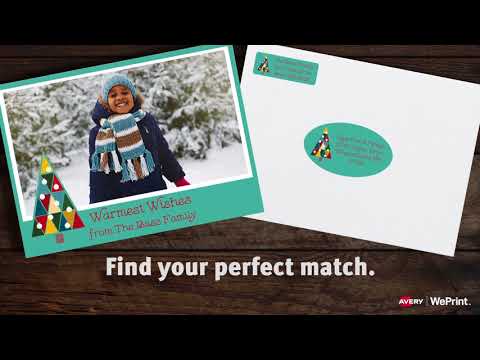 Create custom holiday labels & cards with Avery WePrint™