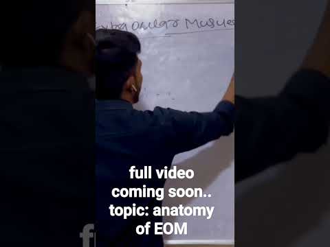 full video coming soon topic anatomy of extra Ocular Muscles (EOM)