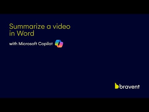 Summarize a video with Copilot