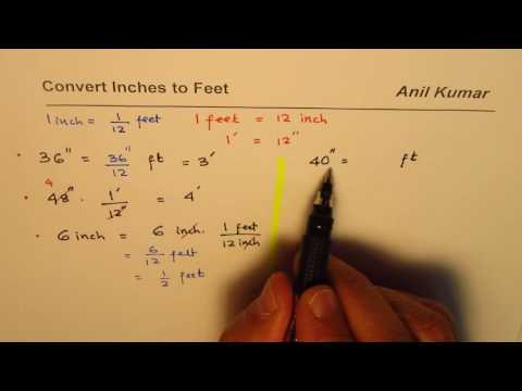 How to Convert Inch to Feet