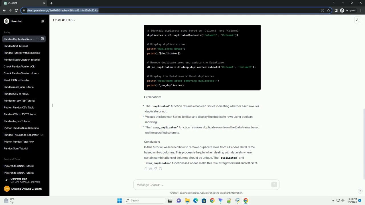 pandas remove duplicates two columns