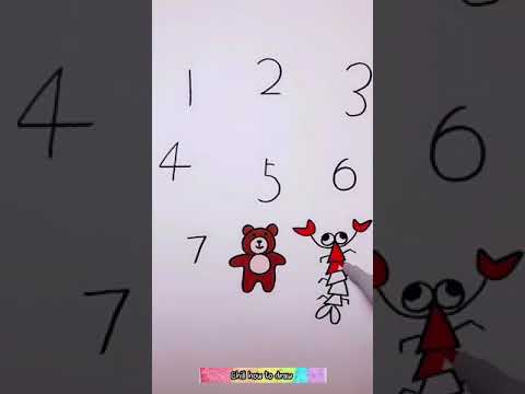 Draw simple animals from digits #drawing #draw #painting I Chill how to draw