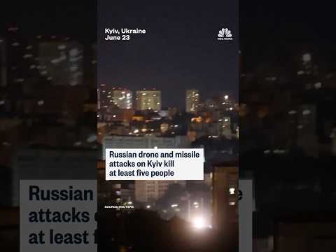 At least five dead, fires sparked after Russian attack on Kyiv, Ukraine says