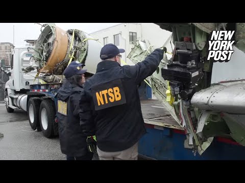 NTSB examines wreckage of deadly midair collision between American Airlines flight & Army helicopter