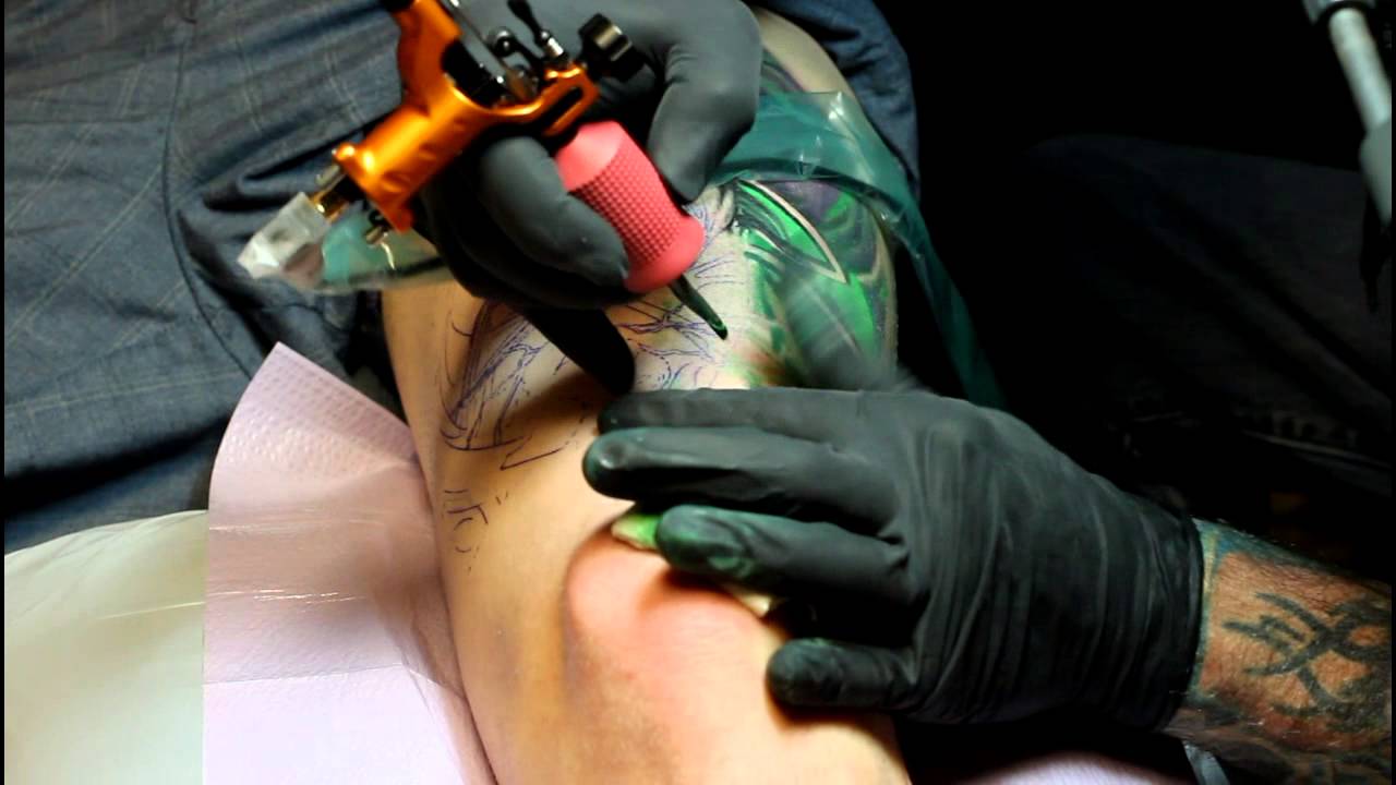 Green Lantern Tattoo by Todo using Stingray machine