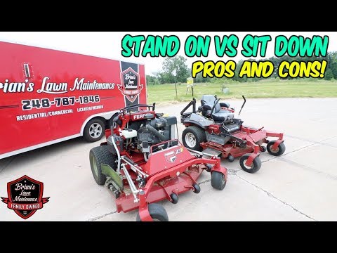 Stand On Vs Sit Down Lawn Mowers ► Which Is Better?! ► Pros and Cons Of Both Units!