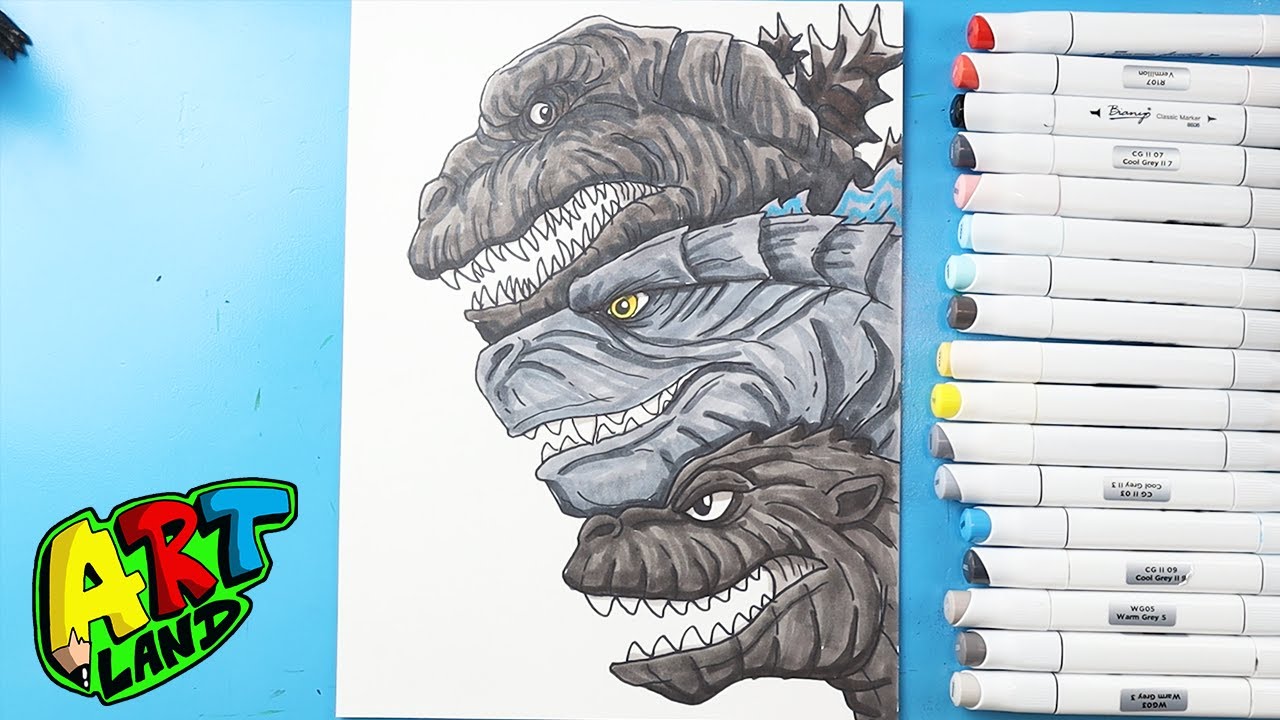How to Draw Godzilla Faces