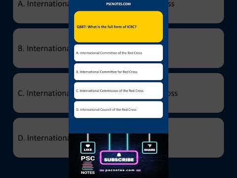 GK MCQ Quiz What is the full form of ICRC
