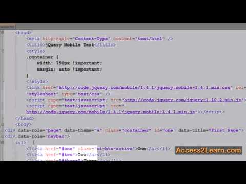 Creating Virtual Pages with jQuery Mobile - Access 2 Learn