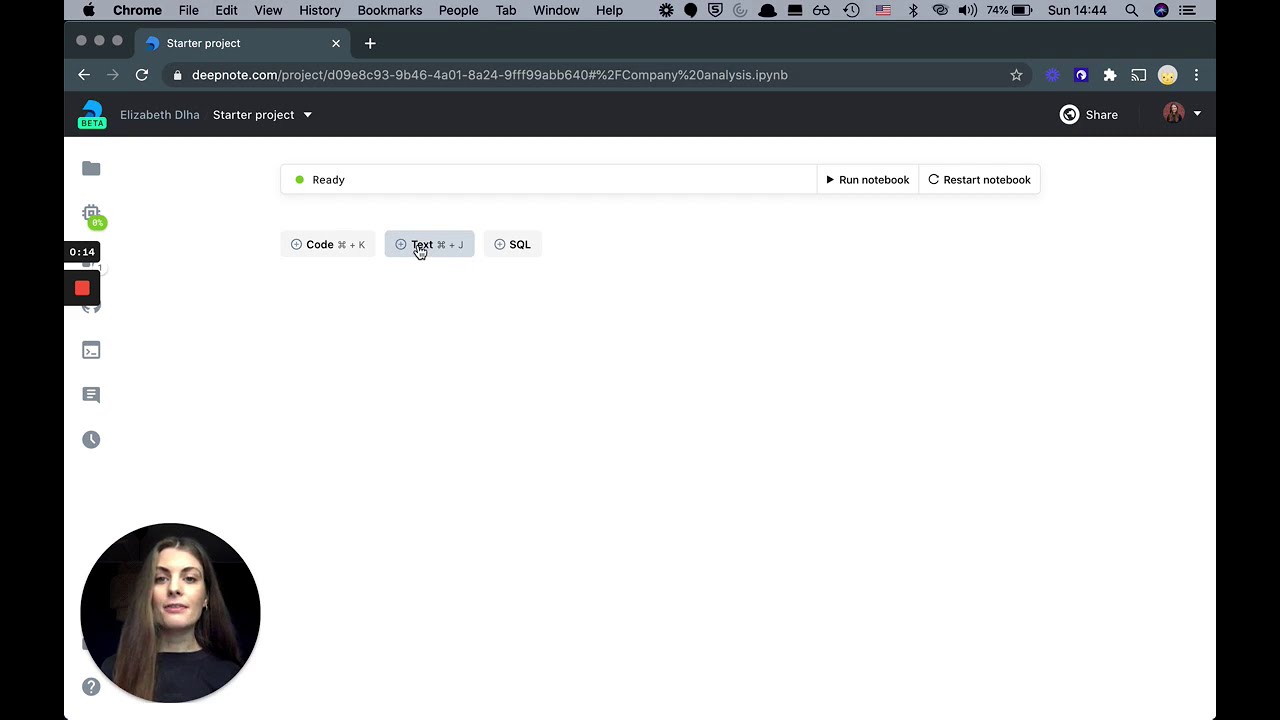 Building your first notebook | Deepnote