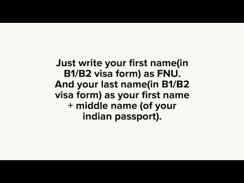 Applying for B1/B2 Visa without last name in passport.