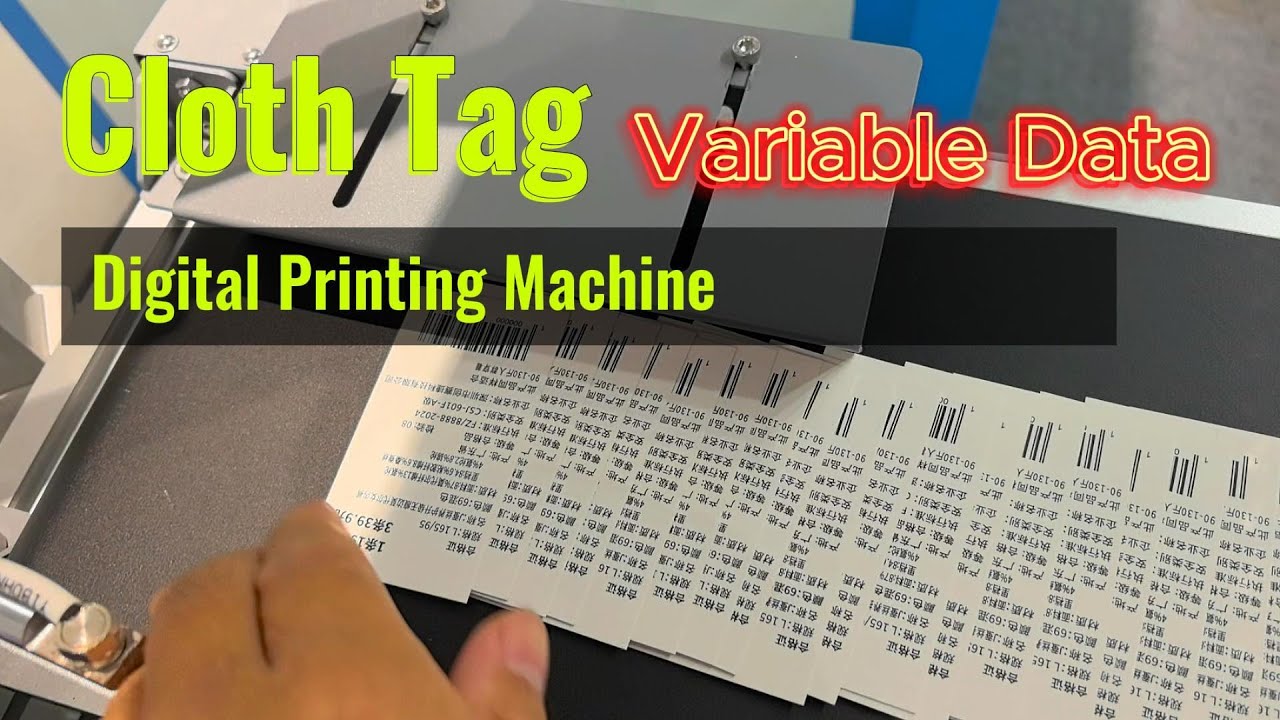 Garment tags high speed uv digital printing machine, variable date Digital printer