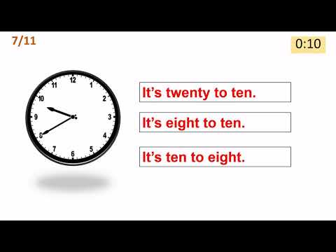 Telling the time Quiz for kids -What time is it?