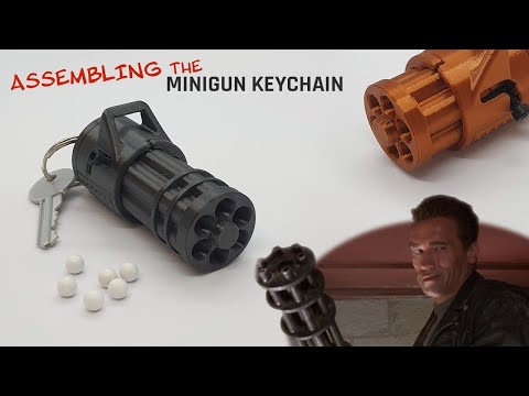 🗝️ Minigun Keychain — Functional BB Blaster・Free STL File for 3D ...