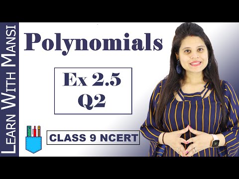 Chapter 2: Polynomials- 2.5(Question- 2) Video Lecture - Crash Course ...