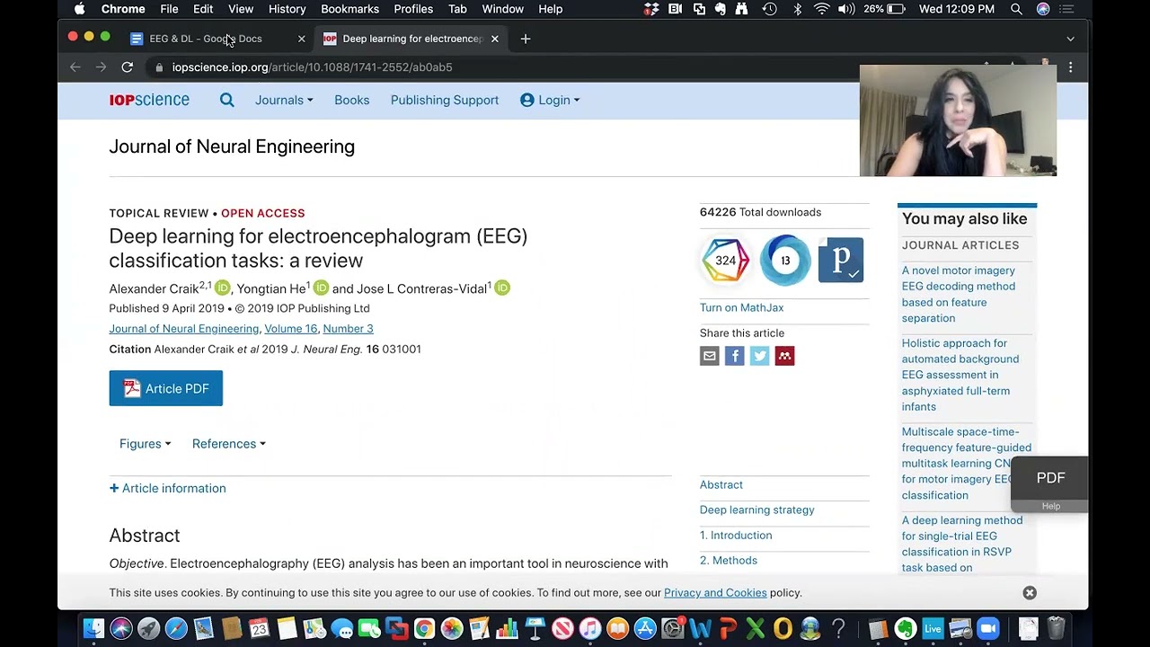 Deep learning in EEG classification tasks